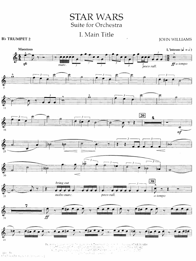 Star Wars Suite Score Parts | PDF