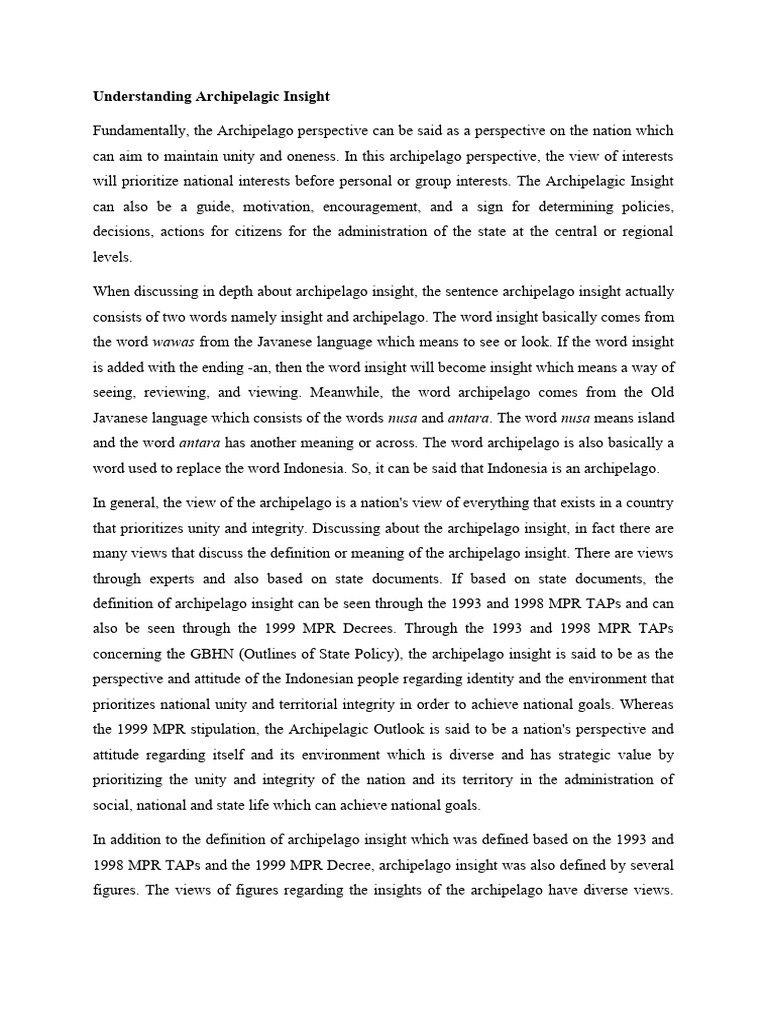 Wawasan Nusantara in GBHN 1998 | PDF