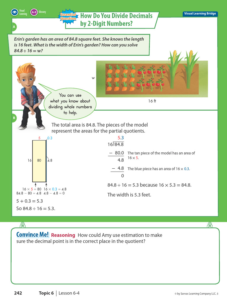 Visual Learning: Dividing Decimals Guide | PDF