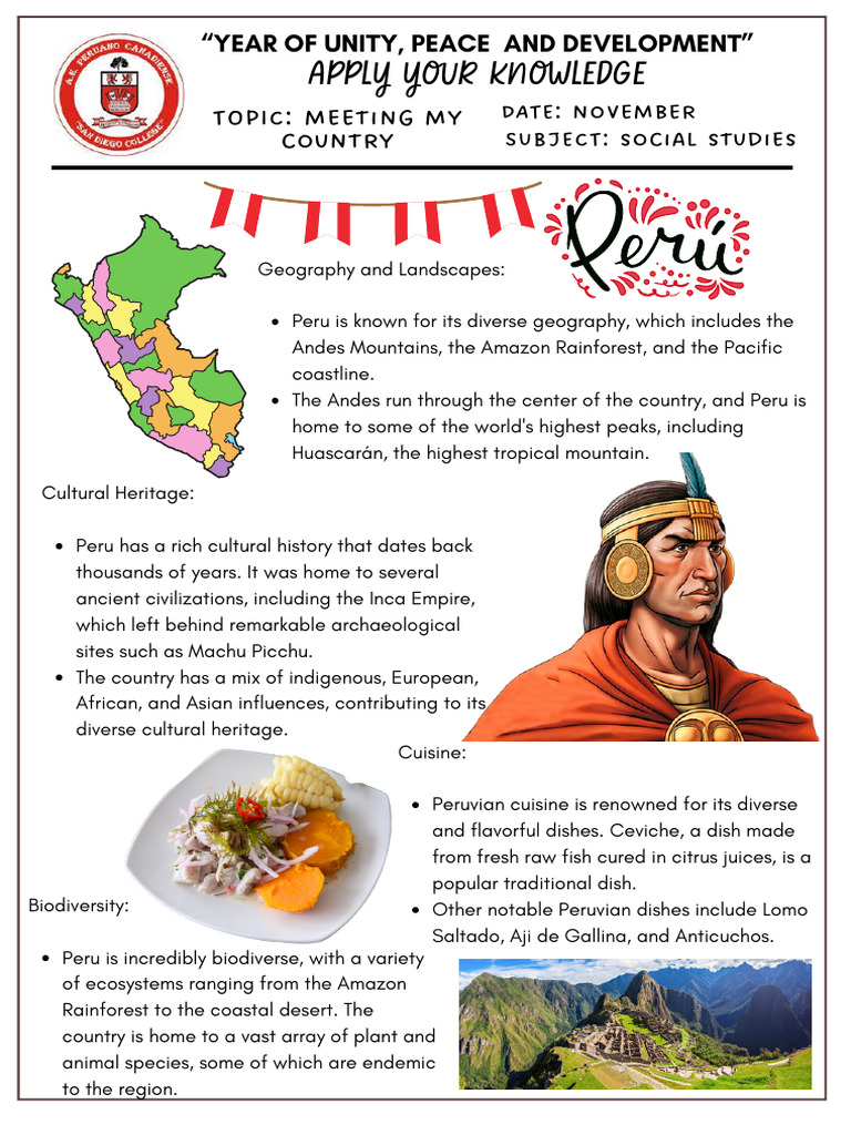 Social Studies 23 11 2023 Remedial | PDF | Peru | Andes