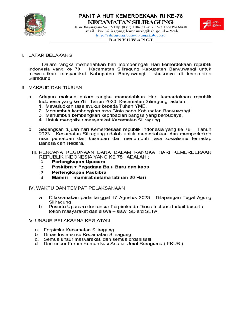 Proposal Hutri 78 | PDF