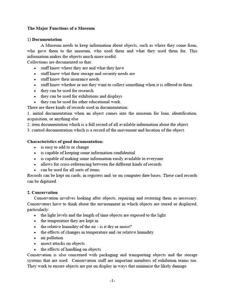 Functions of A Museum | PDF | Museum | Preschool