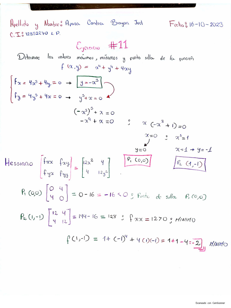 Ejercicio 11 Apaza Brayan | PDF