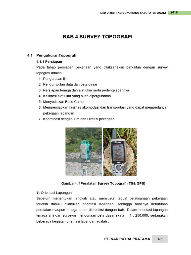 Bab 4 Survey Topografi | PDF