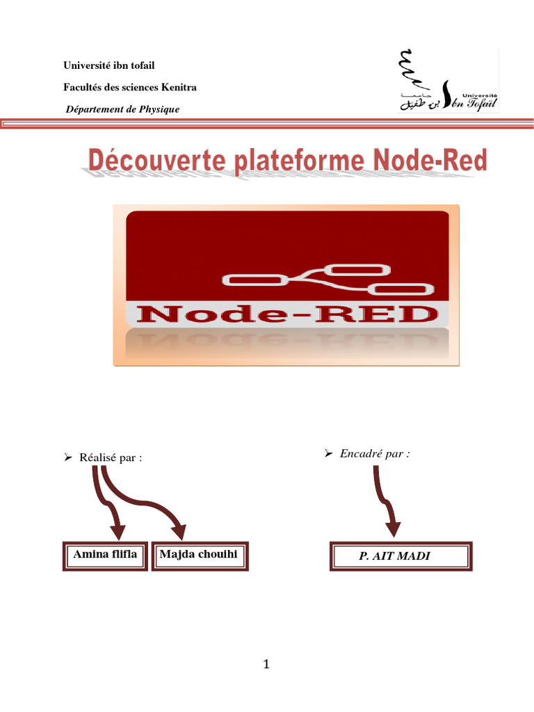 Découverte Platform Node Red | PDF | Internet des objets | Application