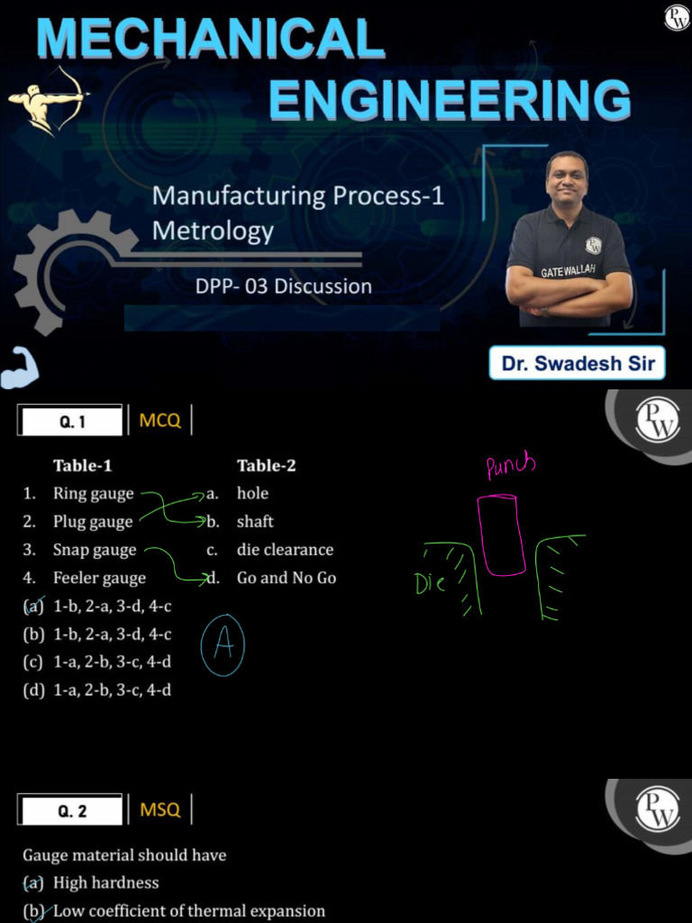 Metrology - DPP 03 Discussion Notes | PDF