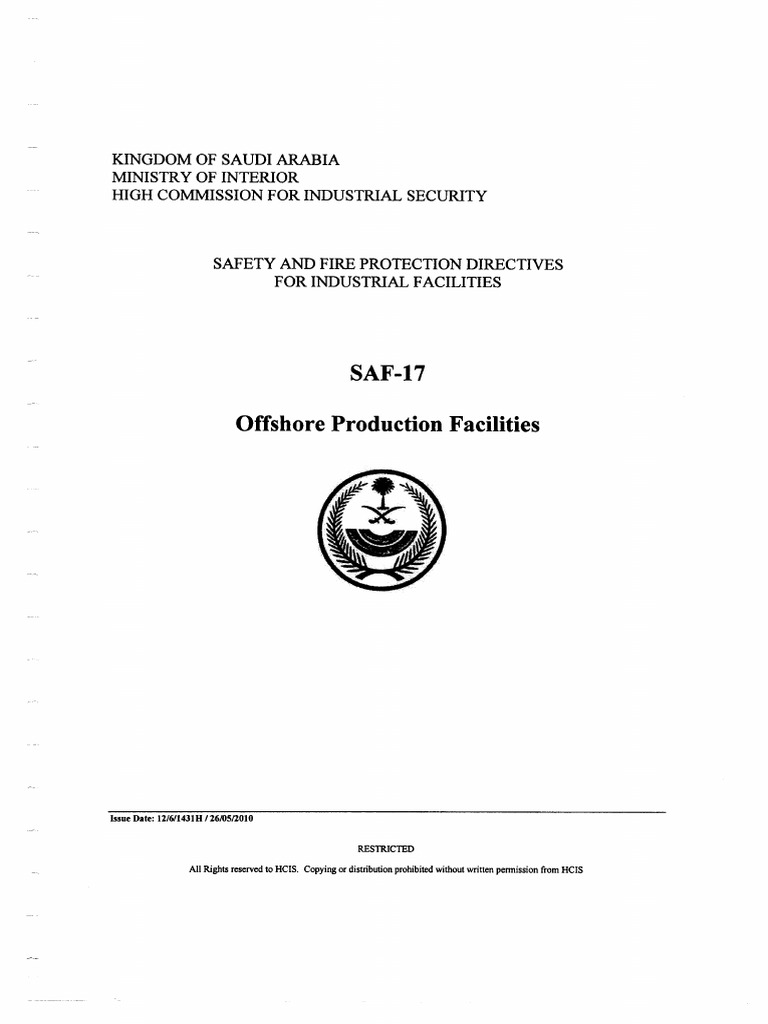 Saf 17 Offshore Production Facilities Pdf