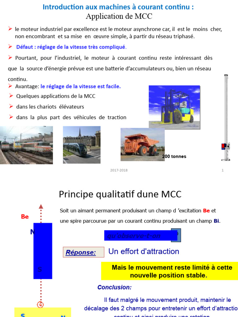 Introduction et Applications des MCC | PDF | Inducteur | Quantité
