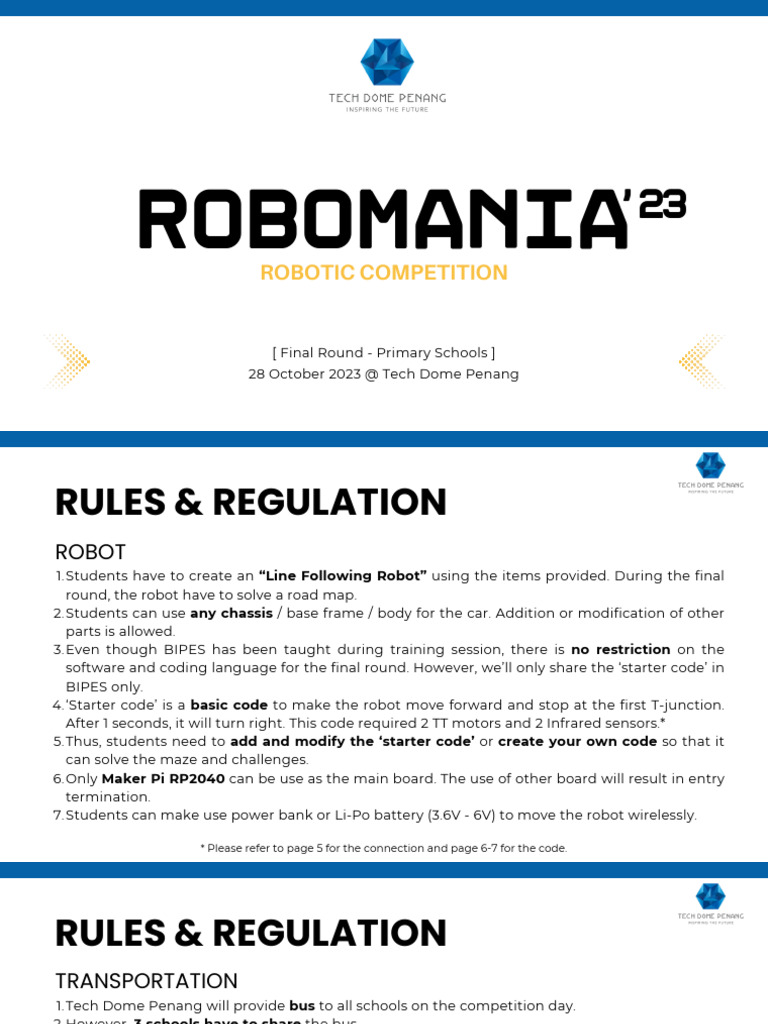 Robomania'23 (Primary - Final Round) | PDF | Computing