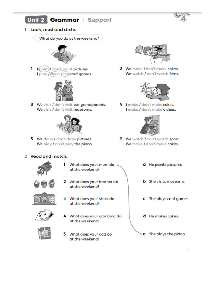 Repaso Gramática Unidad 2 | PDF