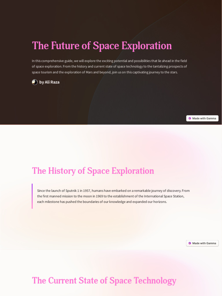 The Future of Space Exploration | PDF | Space Exploration | Outer Space
