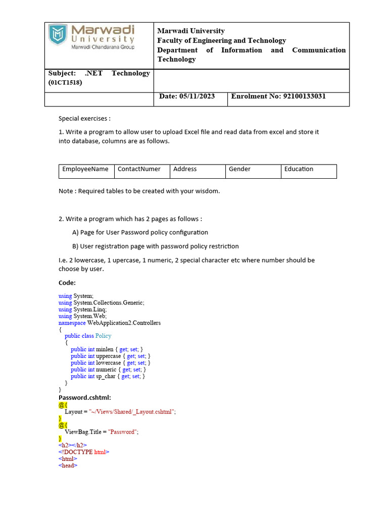 Special Task List | PDF | Password | Microsoft Excel