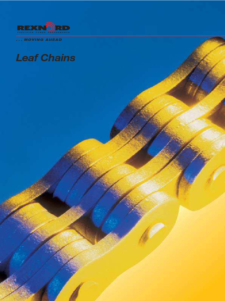 Rexnord Leaf Chain Catalogue | PDF | Physical Sciences | Manufactured Goods