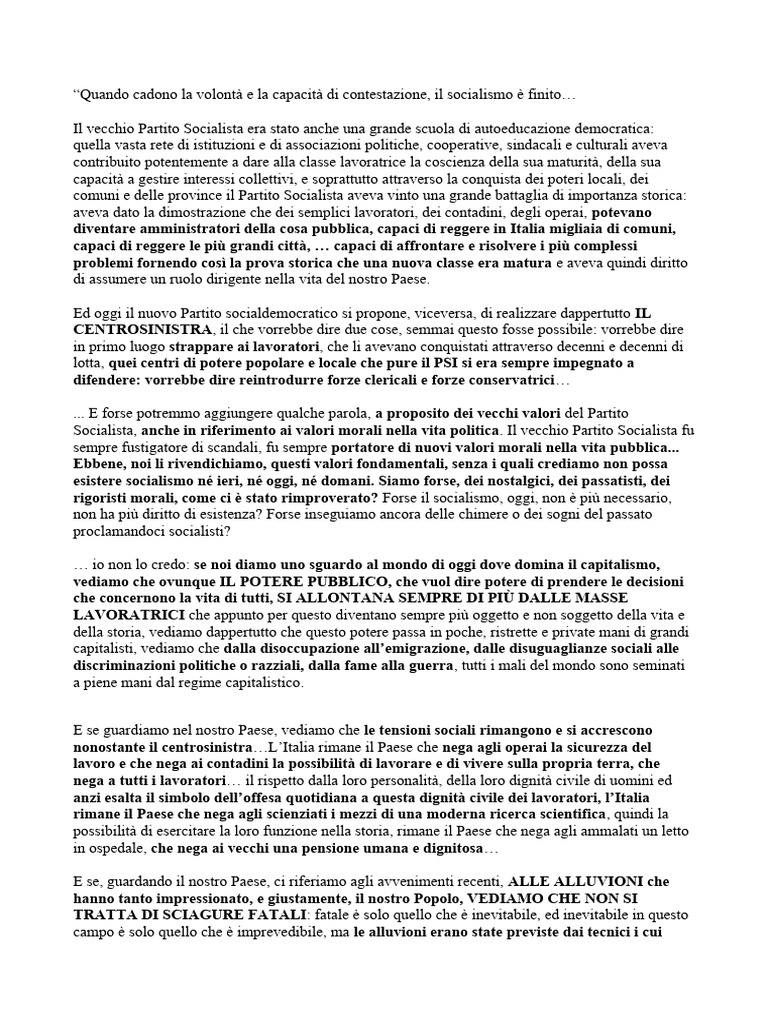 Lelio Basso - Il Mondo 1966 | PDF