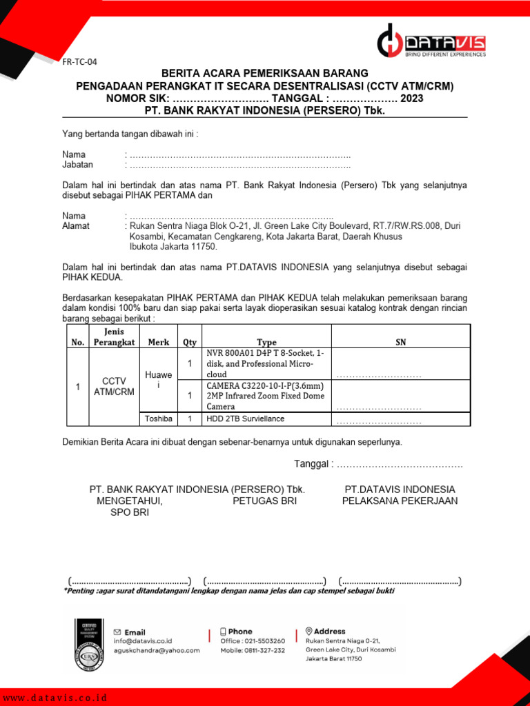 Format Bast Bri New 2023 Iain | PDF