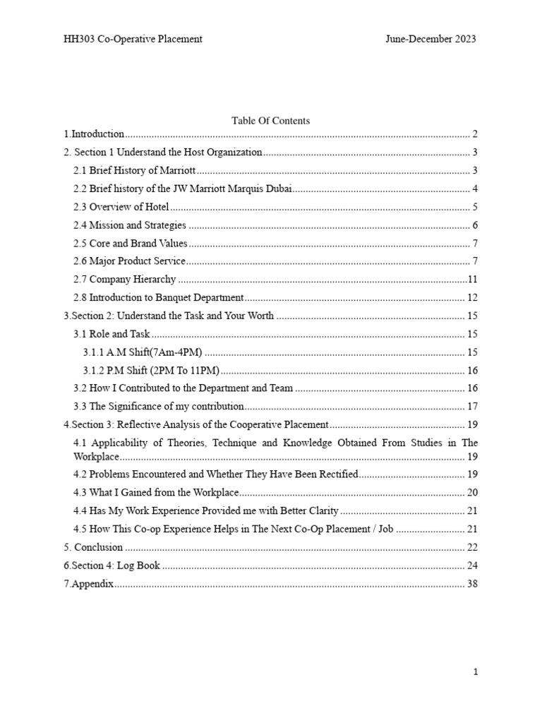 Amrit Internship | PDF | Marriott International | Restaurants