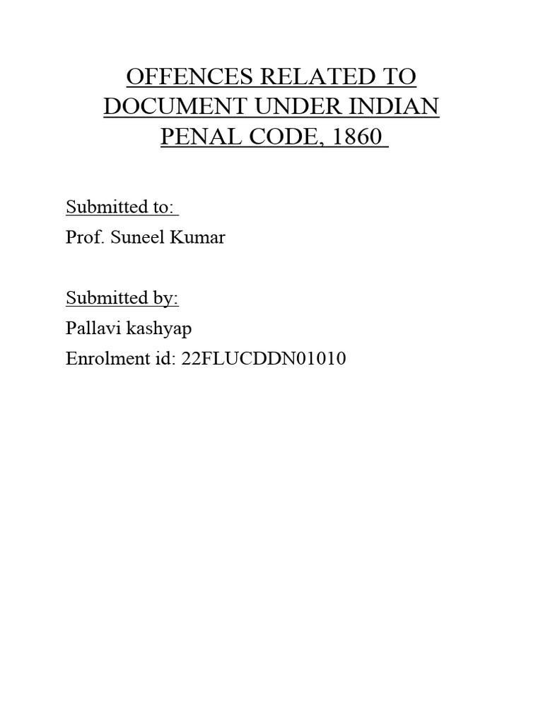 Understanding Forgery in Indian Law | PDF | Forgery | Common Law