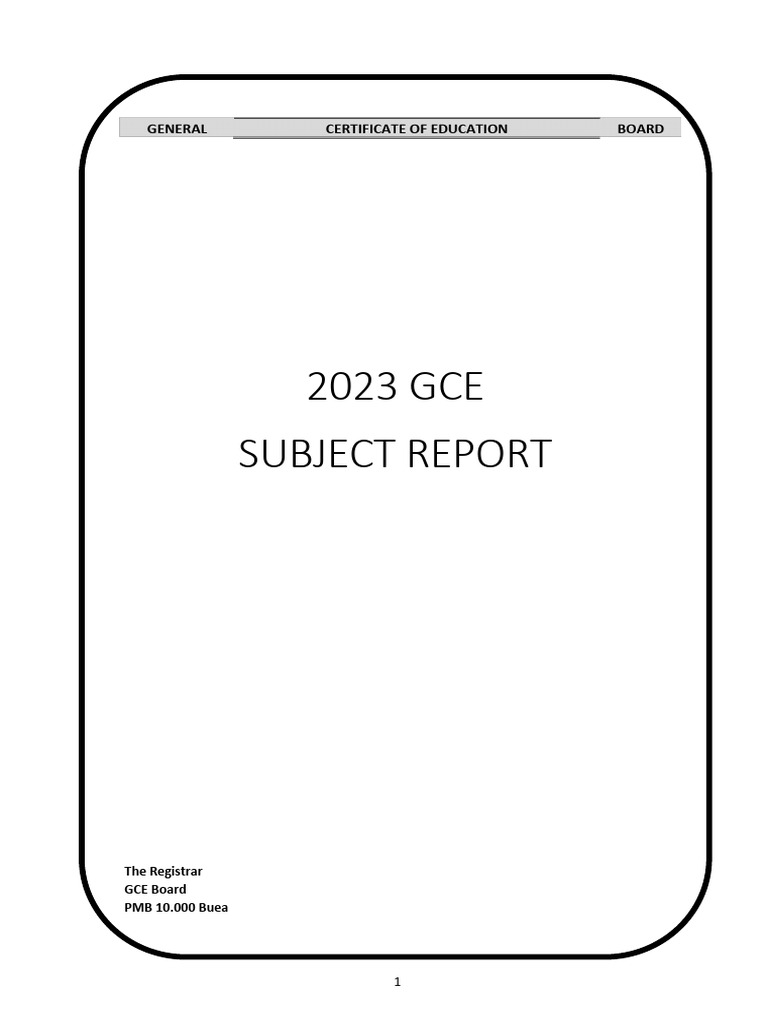 2023 AL Subject Report | PDF | Action Potential | Genetic Linkage