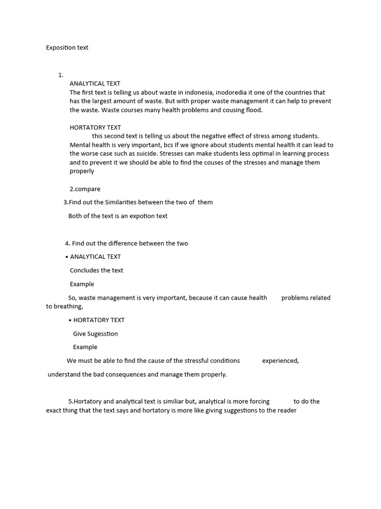 Hortatory Exposition Text | PDF