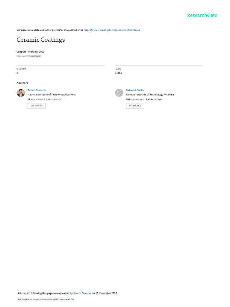 Ceramic Coatings | PDF | Wear | Ceramics