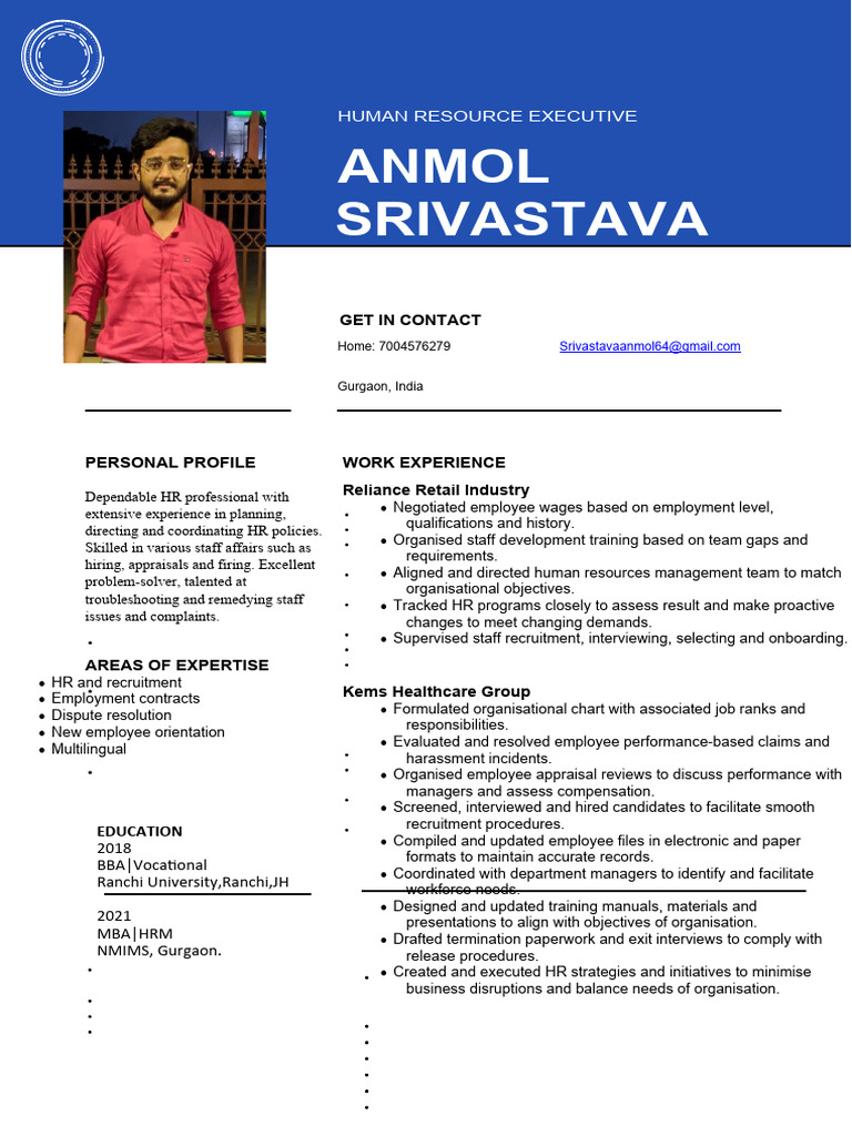 Human Resource Executive | PDF | Human Resource Management | Employment