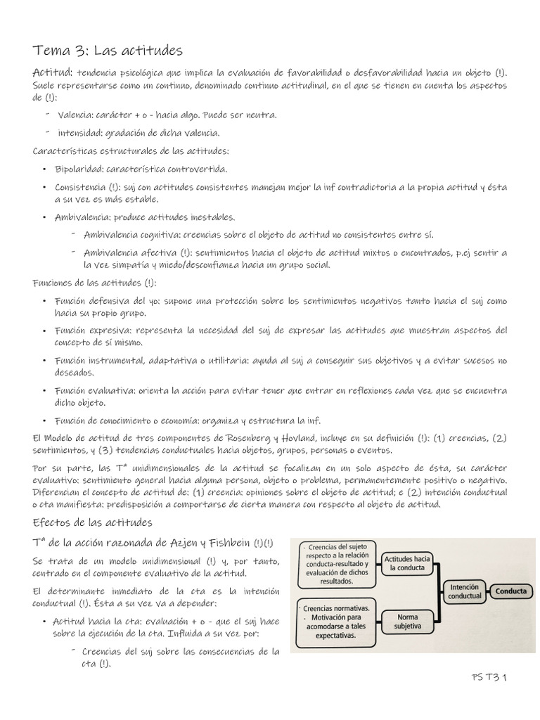 Tema 3 PS - Las Actitudes | PDF | Actitud (psicología) | Persuasión