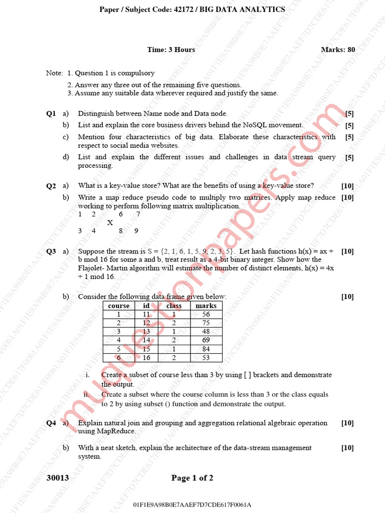 Be Computer Engineering Semester 7 2023 May Big Data Analysis Rev 2019 C Scheme | PDF ...
