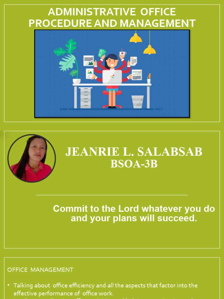 Administrative Office Procedure and Management | PDF | Human Resources ...