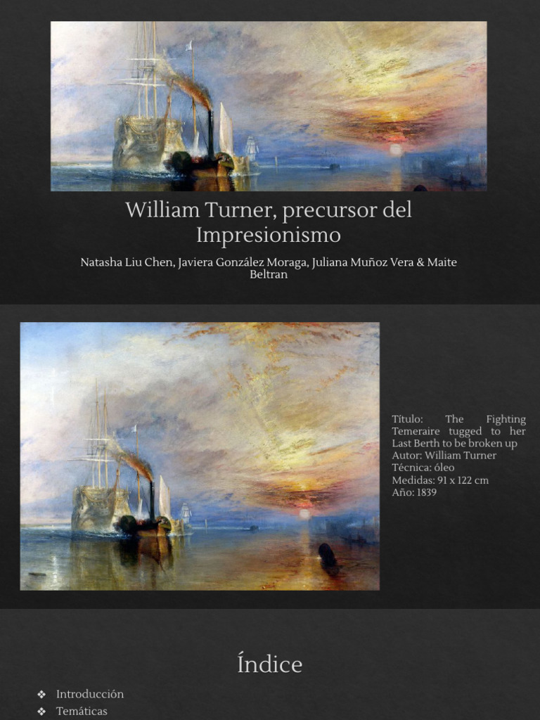 William Turner | PDF | JMW Turner | Impresionismo