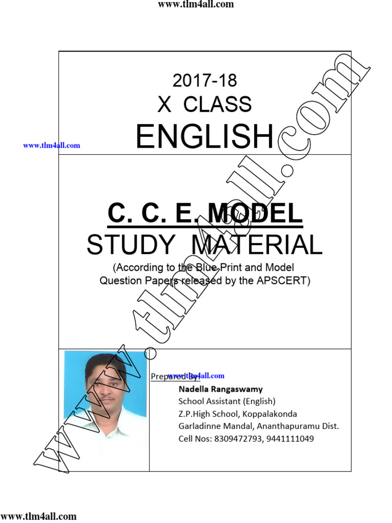 Class 10 English Model Study Material | PDF