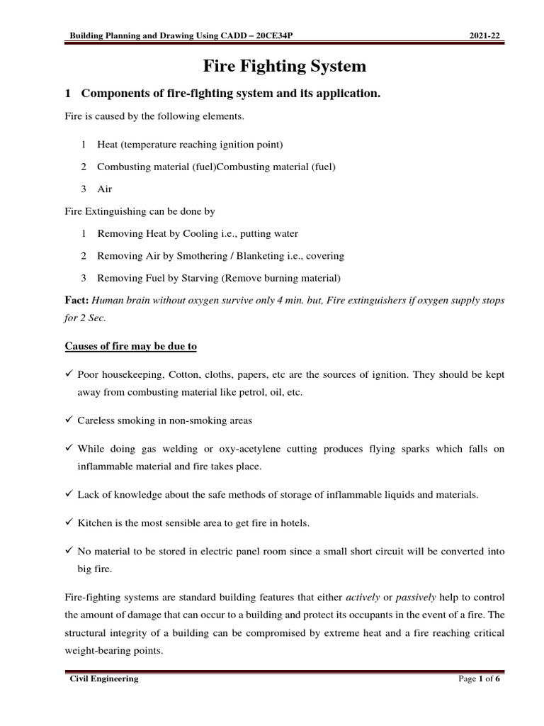 1 Components of Fire-Fighting System and Its Application | PDF | Fire ...