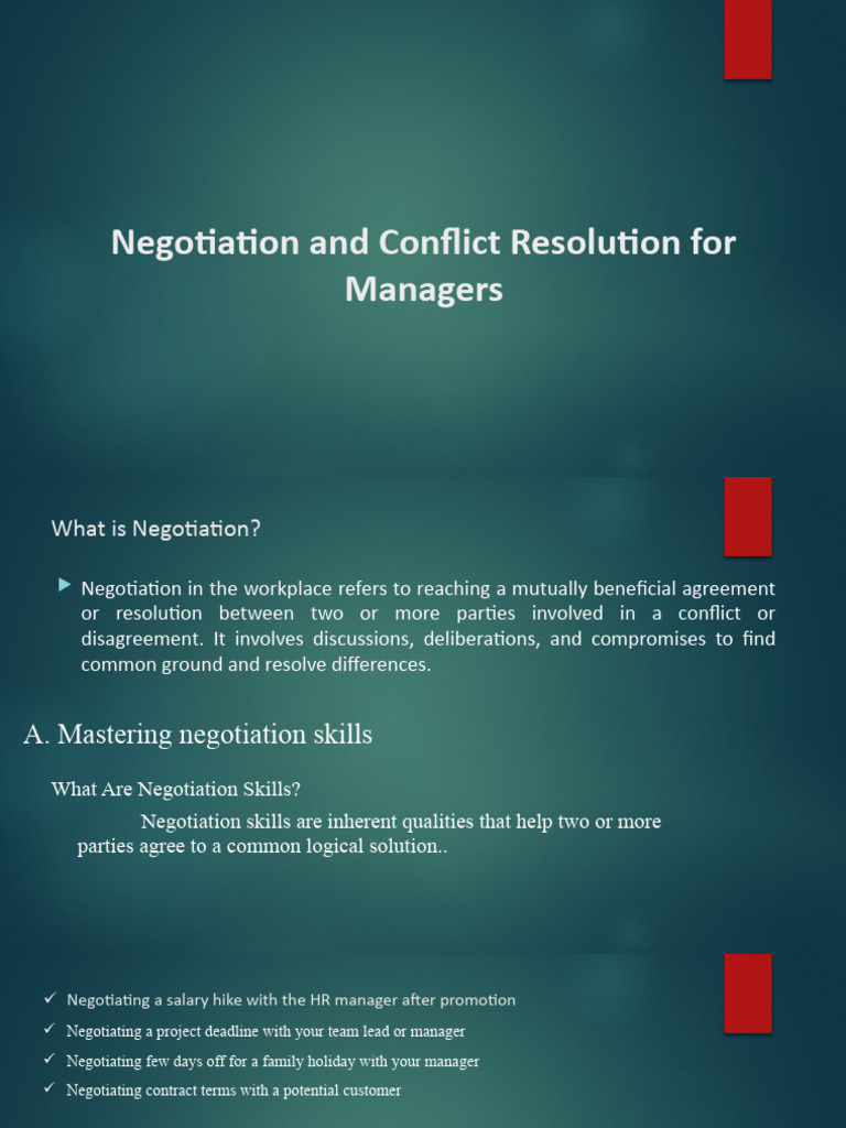Negotiation | PDF | Negotiation | Conflict Resolution