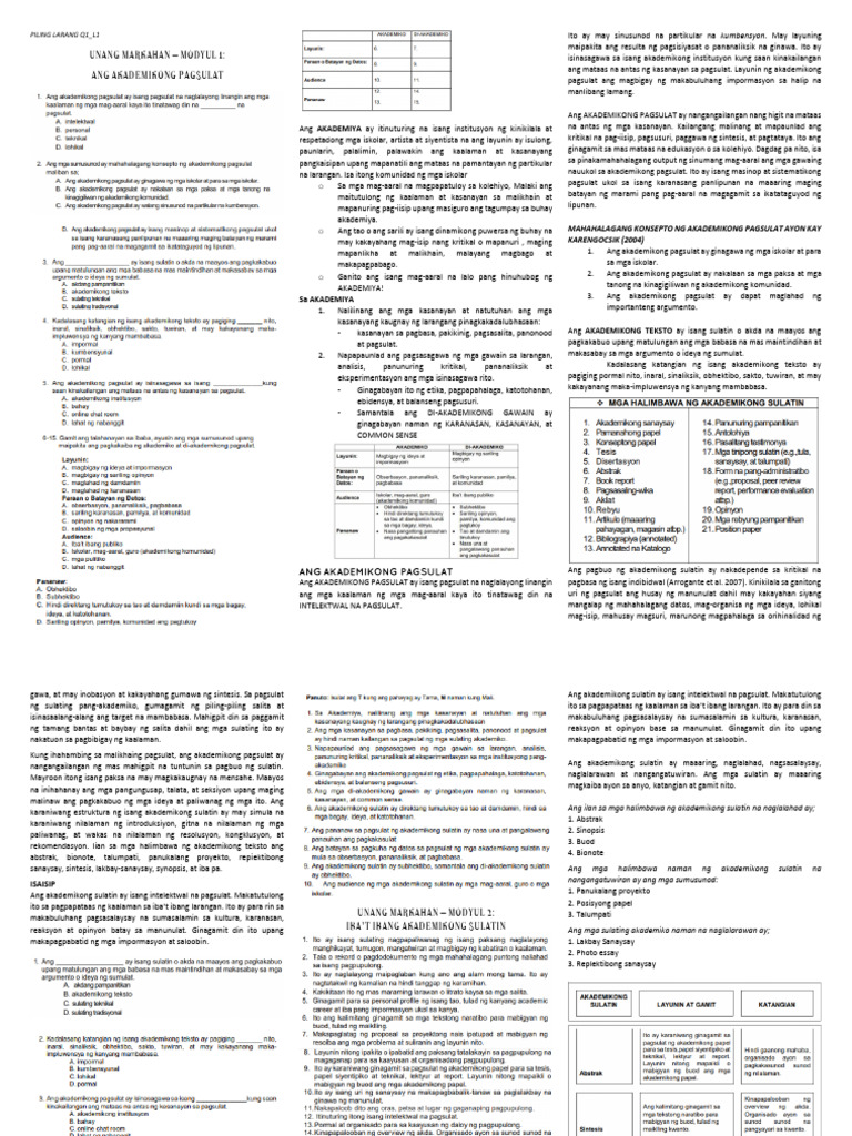Q1 - Piling Larang | PDF