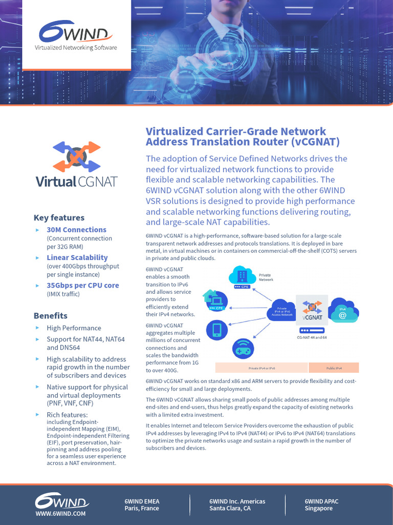 6wind Virtual Carrier Grade NAT | PDF | Computer Networking | Internet Standards