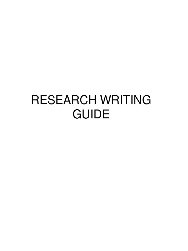 Research Writing Guide | PDF | Hypothesis | Statistics