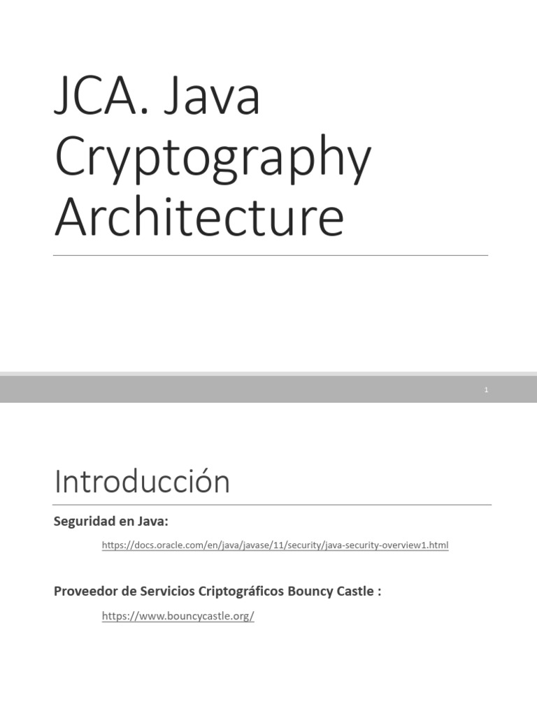 JCA. Java Cryptography Architecture | PDF | Clave (criptografía) | Cifrado