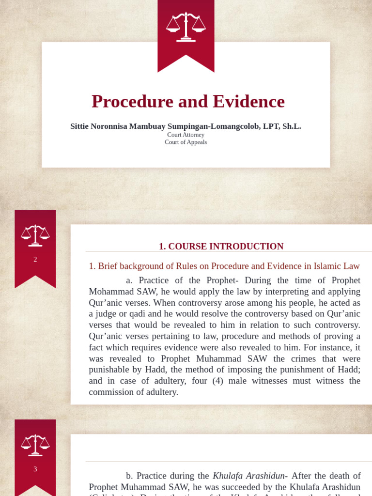 On Procedure and Evidence | PDF | Evidence (Law) | Judgment (Law)