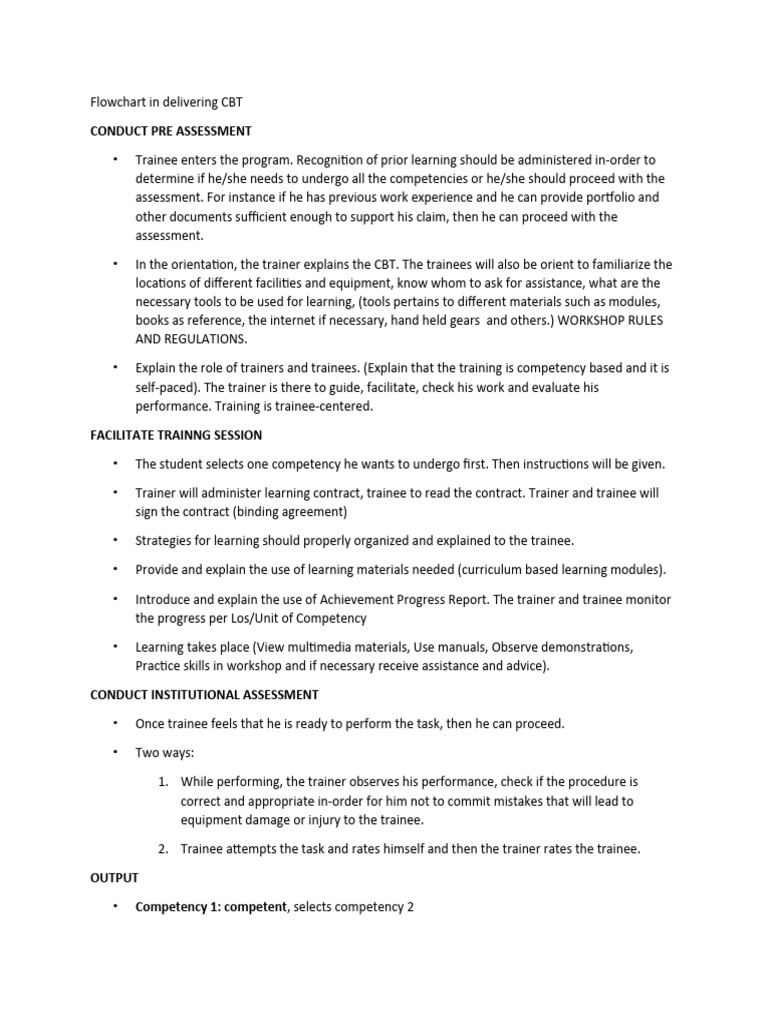 Flowchart in Delivering CBT | PDF | Behavior Modification | Cognitive Science