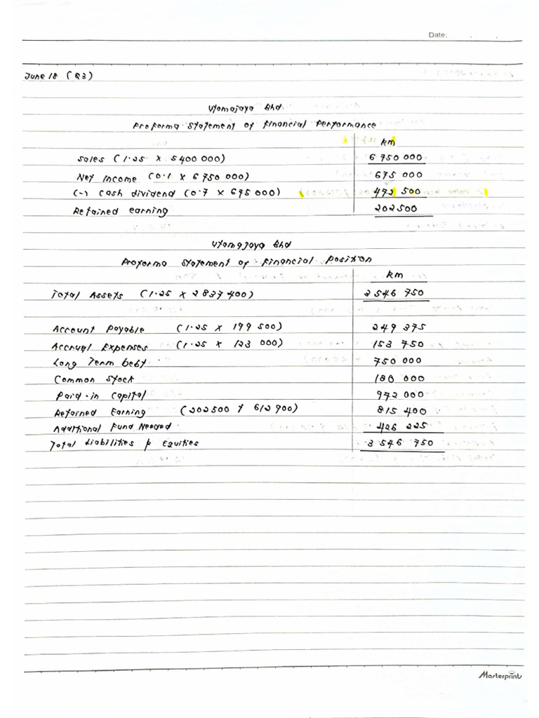 Proforma June 18 (Q3) | PDF