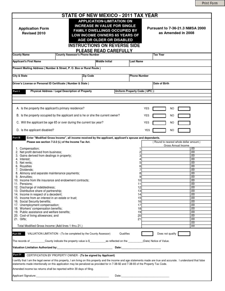 2011 Over 65 or Disabled Formfill | PDF