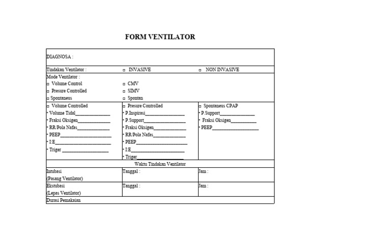 Form Ventilator | PDF