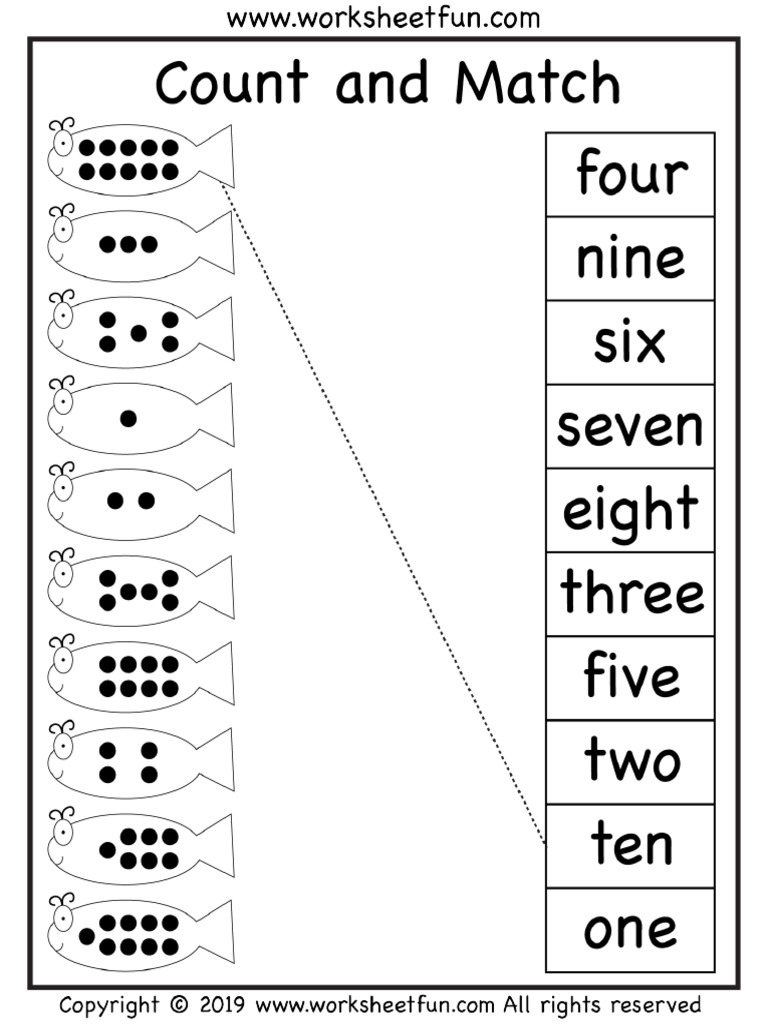 Wfun19 CountAndMatch Number-Words T2 | PDF