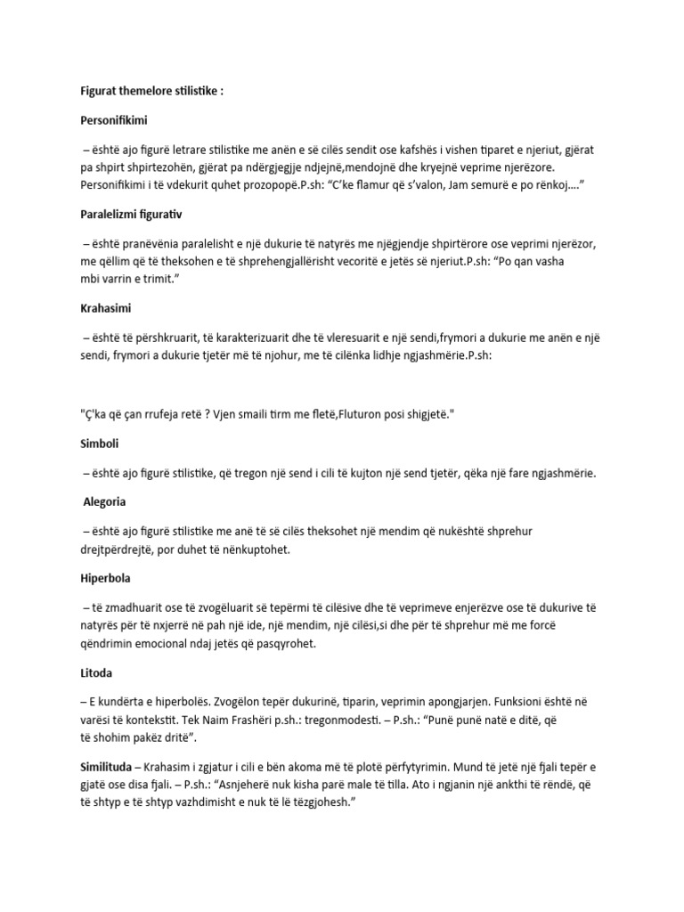 Figurat Themelore Stilistike | PDF