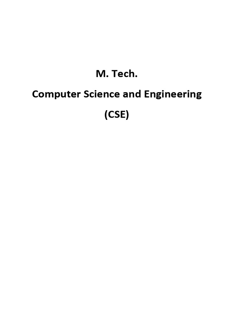 M. Tech CSE Curriculum Guide | PDF | Machine Learning | Cellular Network