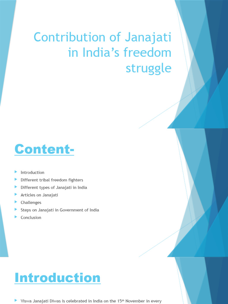 Contribution of Janajati in India's Freedom Struggle | PDF | Indian ...