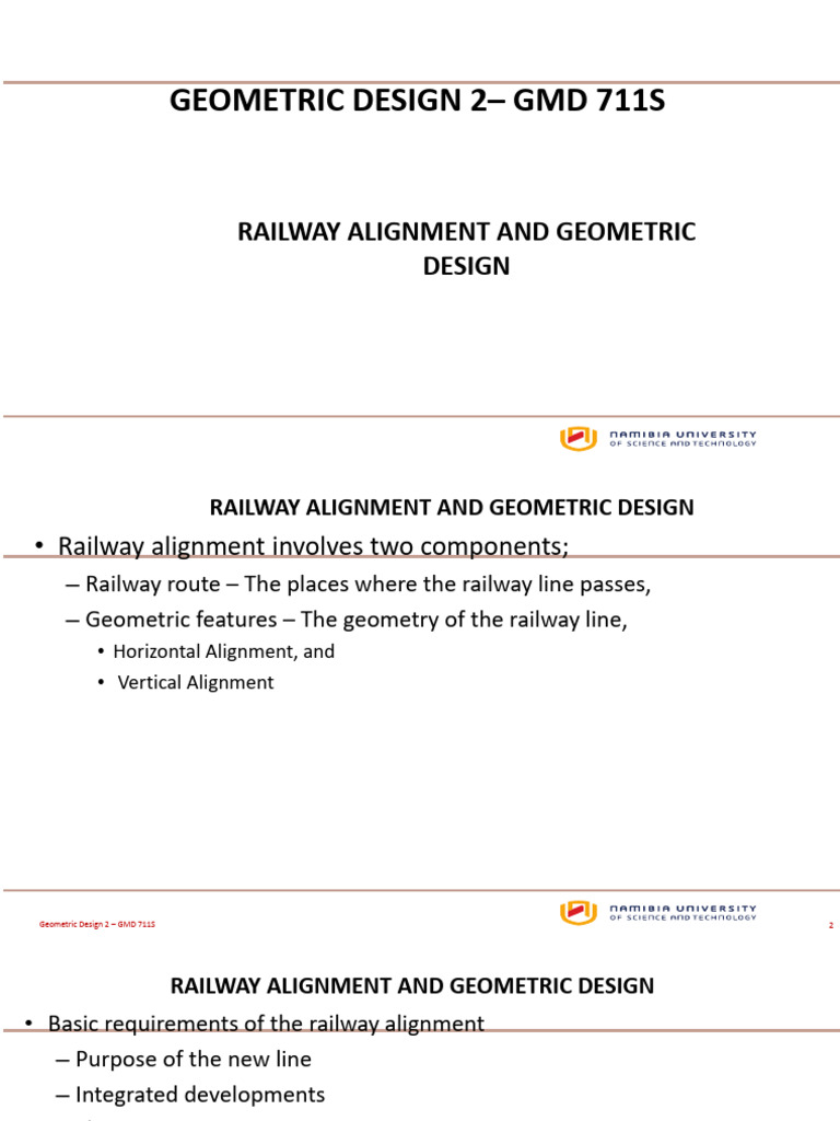 GMD711S Rail Geometric Design | PDF | Train Station | Rail Transport
