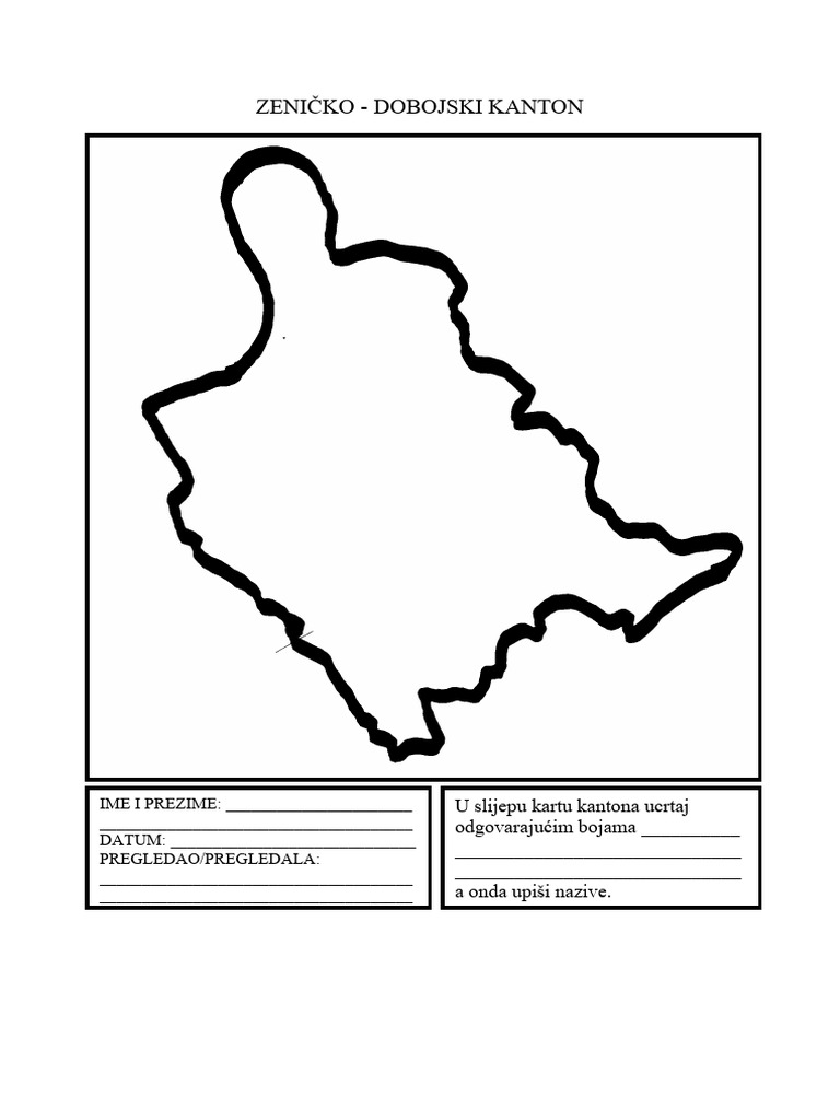 Slijepa Karta Zeničko-Dobojski Kanton | PDF