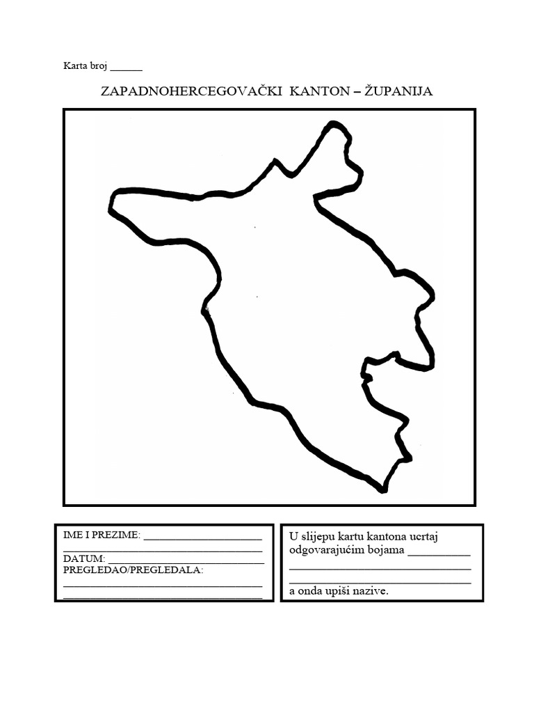 SLIJEPA KARTA ZAPADNOHERCEGOVAČKI KANTON | PDF
