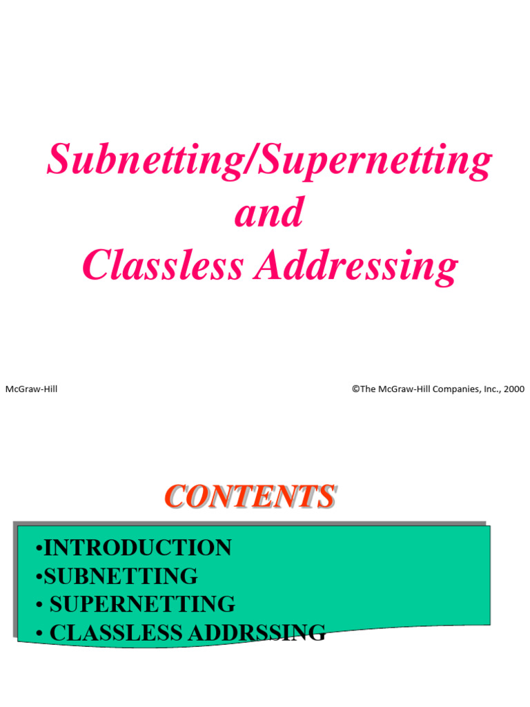 Subnetting-Supernetting Edited | PDF | Ip Address | Computer Network