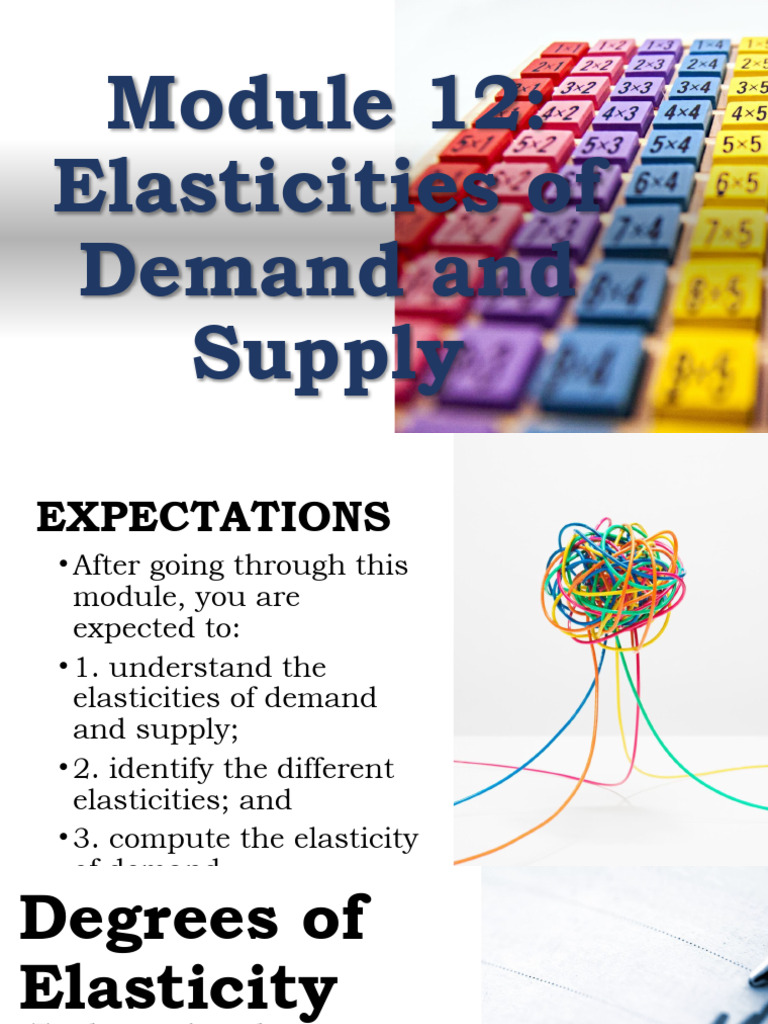 Module 12 Elasticities of Demand and Supply | PDF | Demand | Elasticity (Economics)
